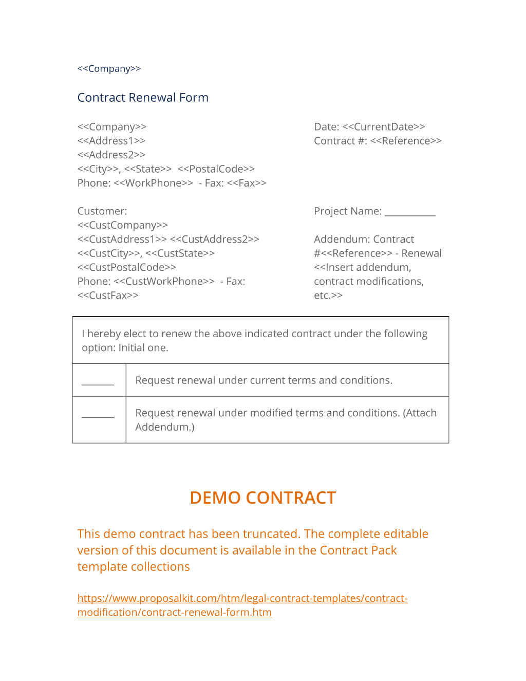 Contract Renewal Form 3 Easy Steps
