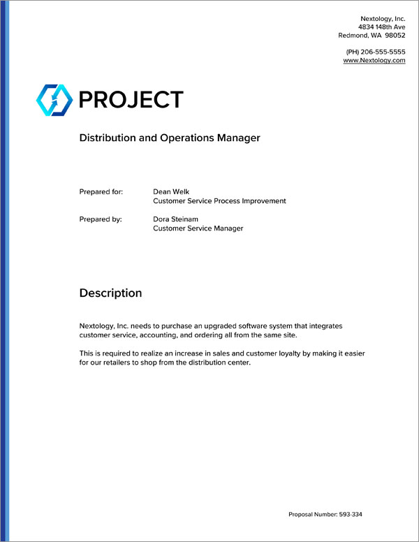 Process Improvement Sample Proposal 5 Steps