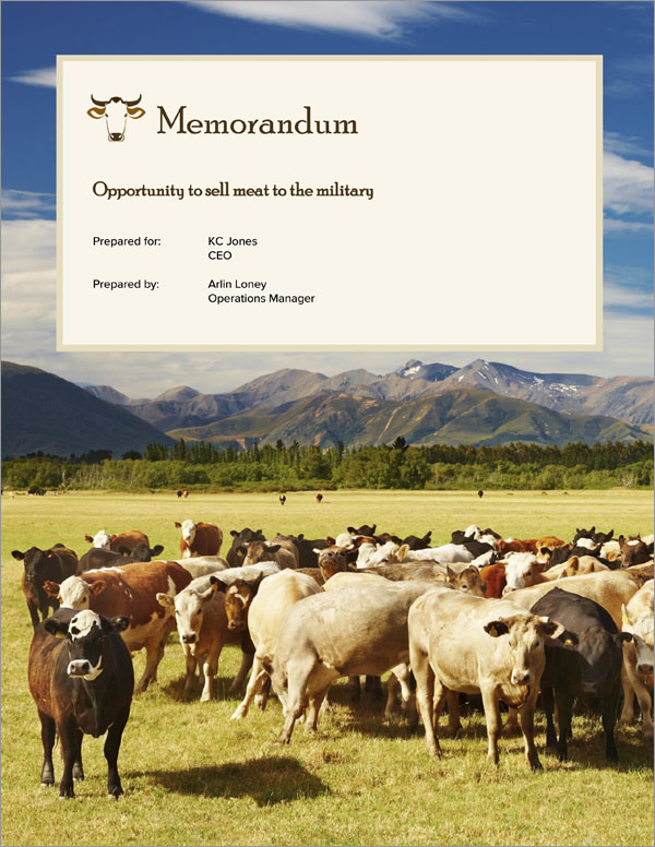 Ranching Supply Sample Proposal - Downloadable Template