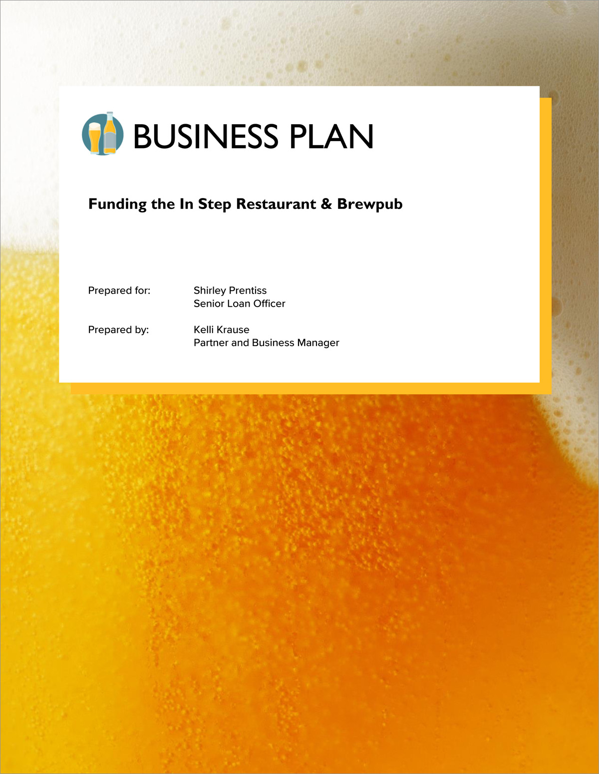 Restaurant and Bar Funding Sample Proposal - 5 Steps