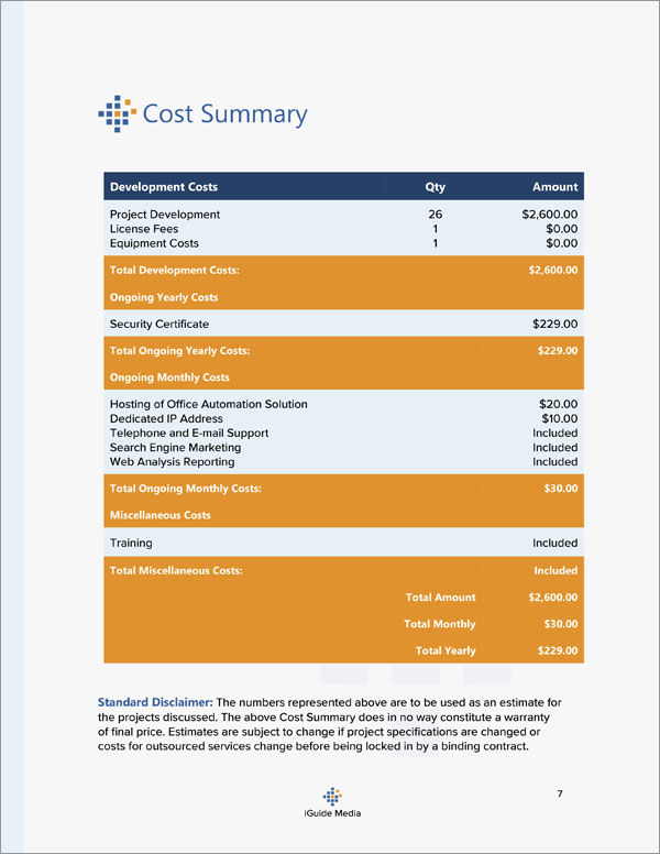 Software Automation Sample Proposal - Downloadable Template