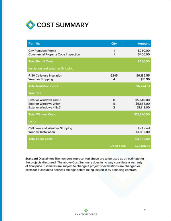 Commercial Contracting Office Remodel Proposal - Downloadable Template