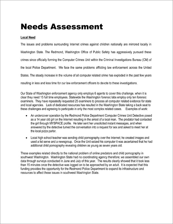 DOJ Federal Government Grant Proposal #2 - Downloadable Template